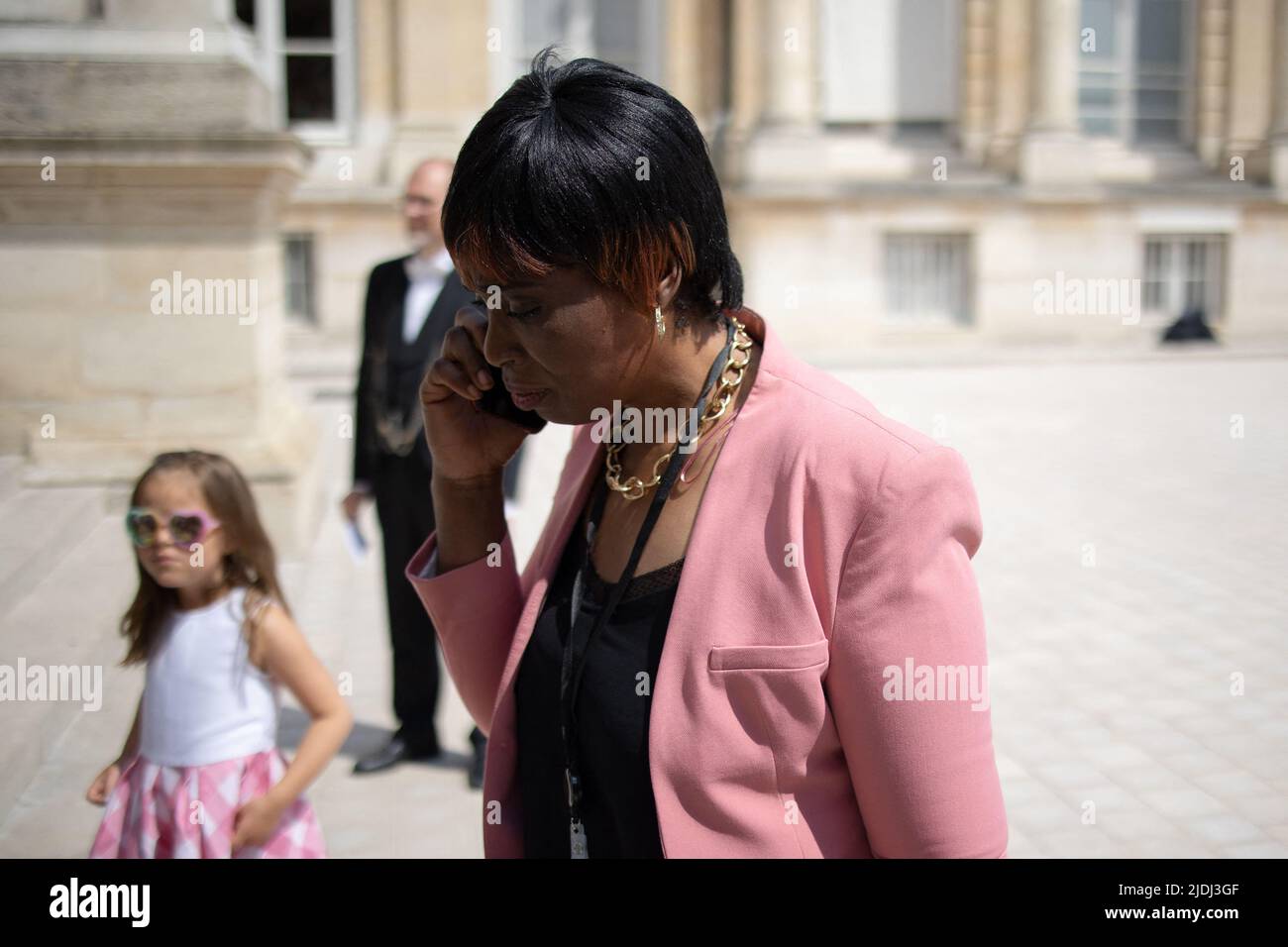 LFI deputy Rachel Keke poses at the Assemblee Nationale (National ...
