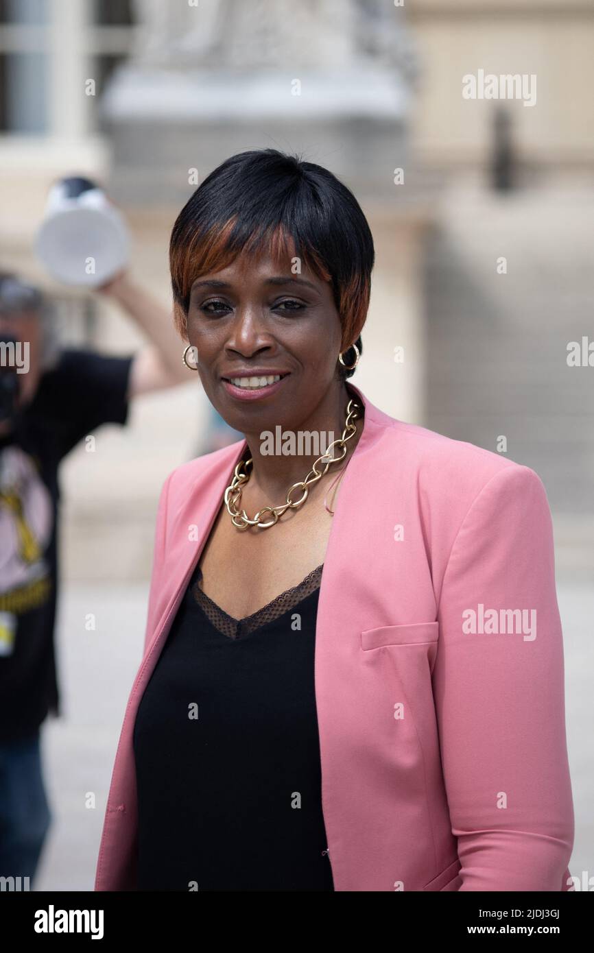 LFI deputy Rachel Keke poses at the Assemblee Nationale (National ...