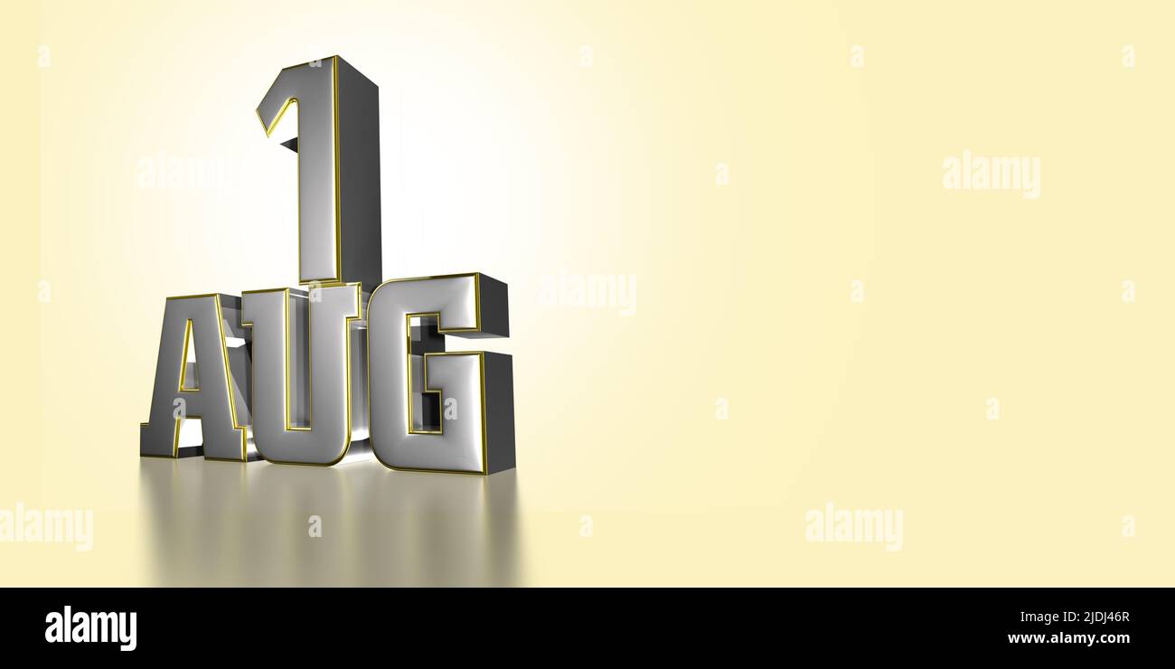 August 1 calendar hi-res stock photography and images - Alamy