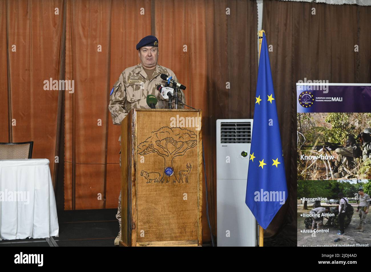Bamako, Mali. 21st June, 2022. Radek Hasala, Brigadier General of the ...