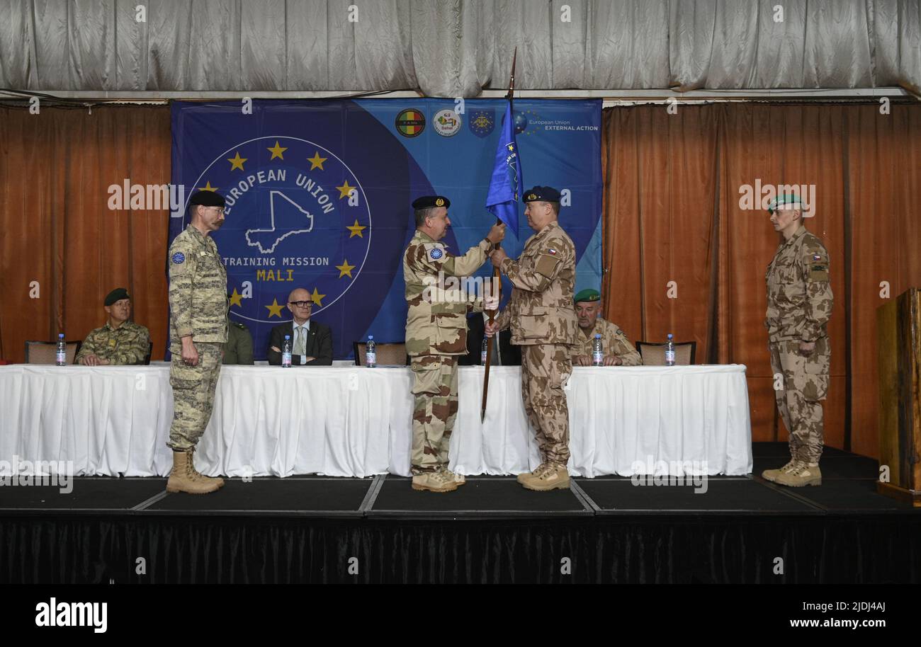 Bamako, Mali. 21st June, 2022. Radek Hasala, 3rd from left, Brigadier ...