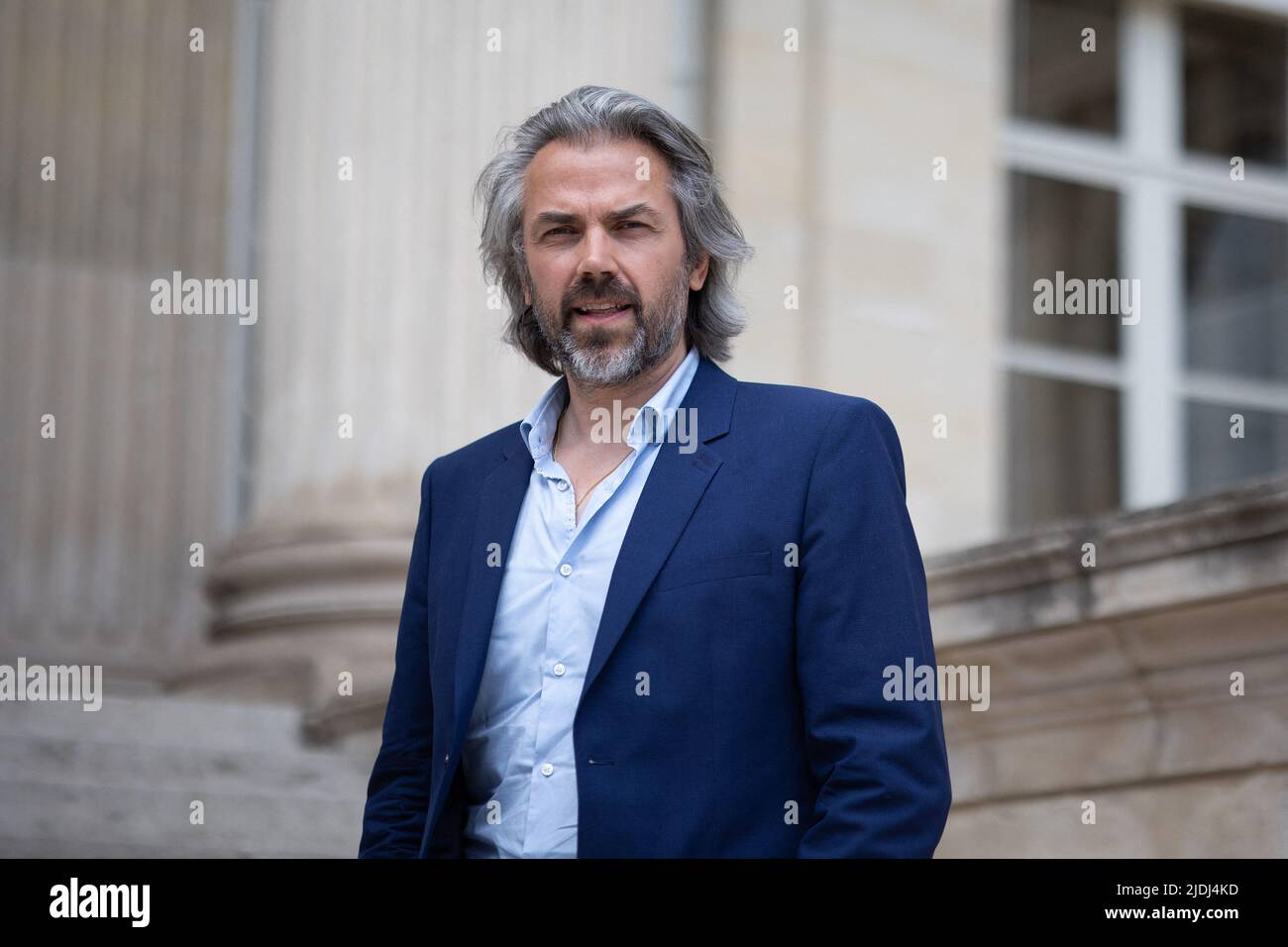 LFI deputy Aymeric Caron poses at the Assemblee Nationale (National ...