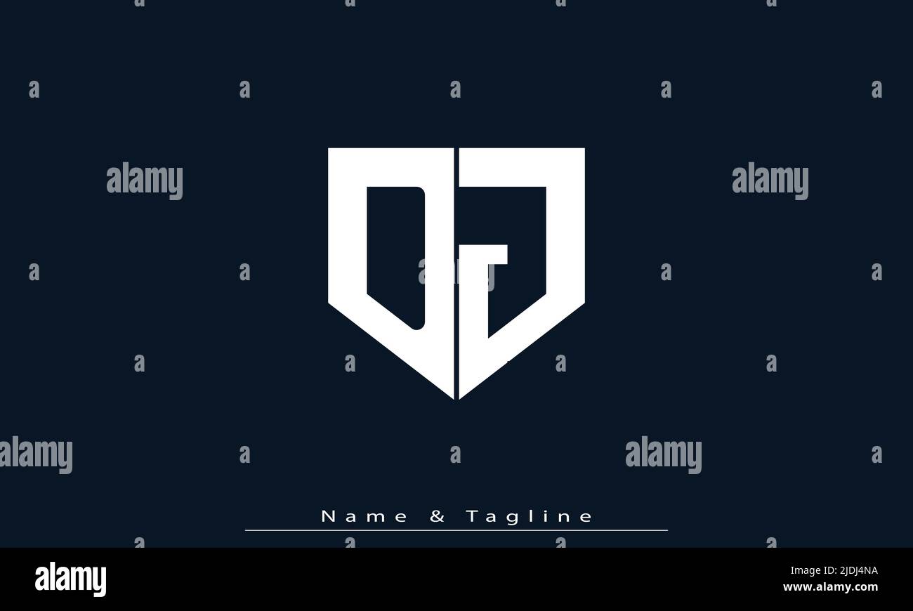 Alphabet letters Initials Monogram logo DJ , JD Stock Vector Image ...