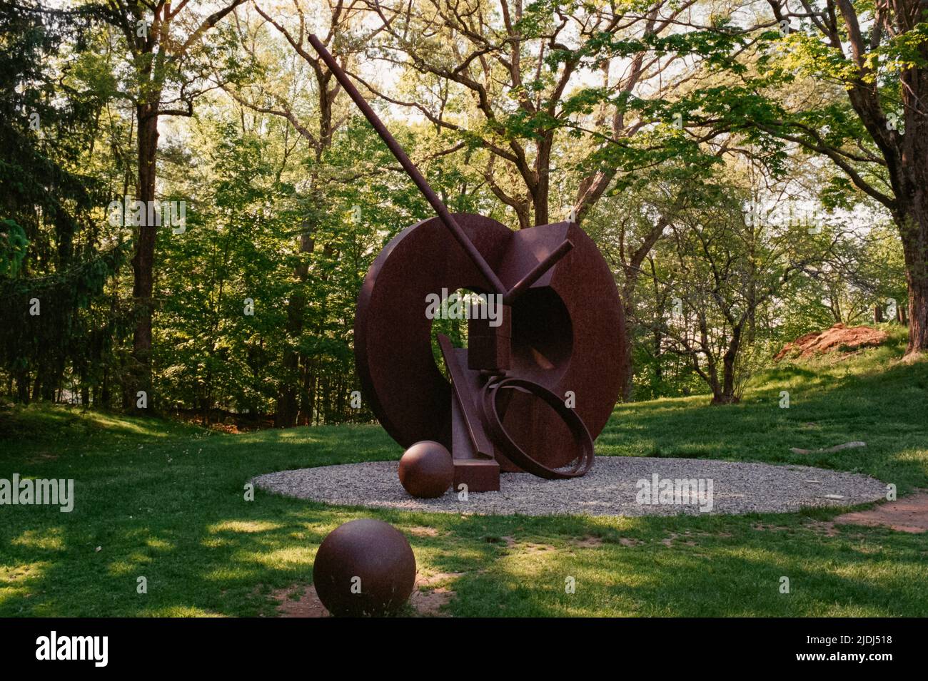 Donut with 3 Balls sculpture installation by Fletcher Benton at the ...