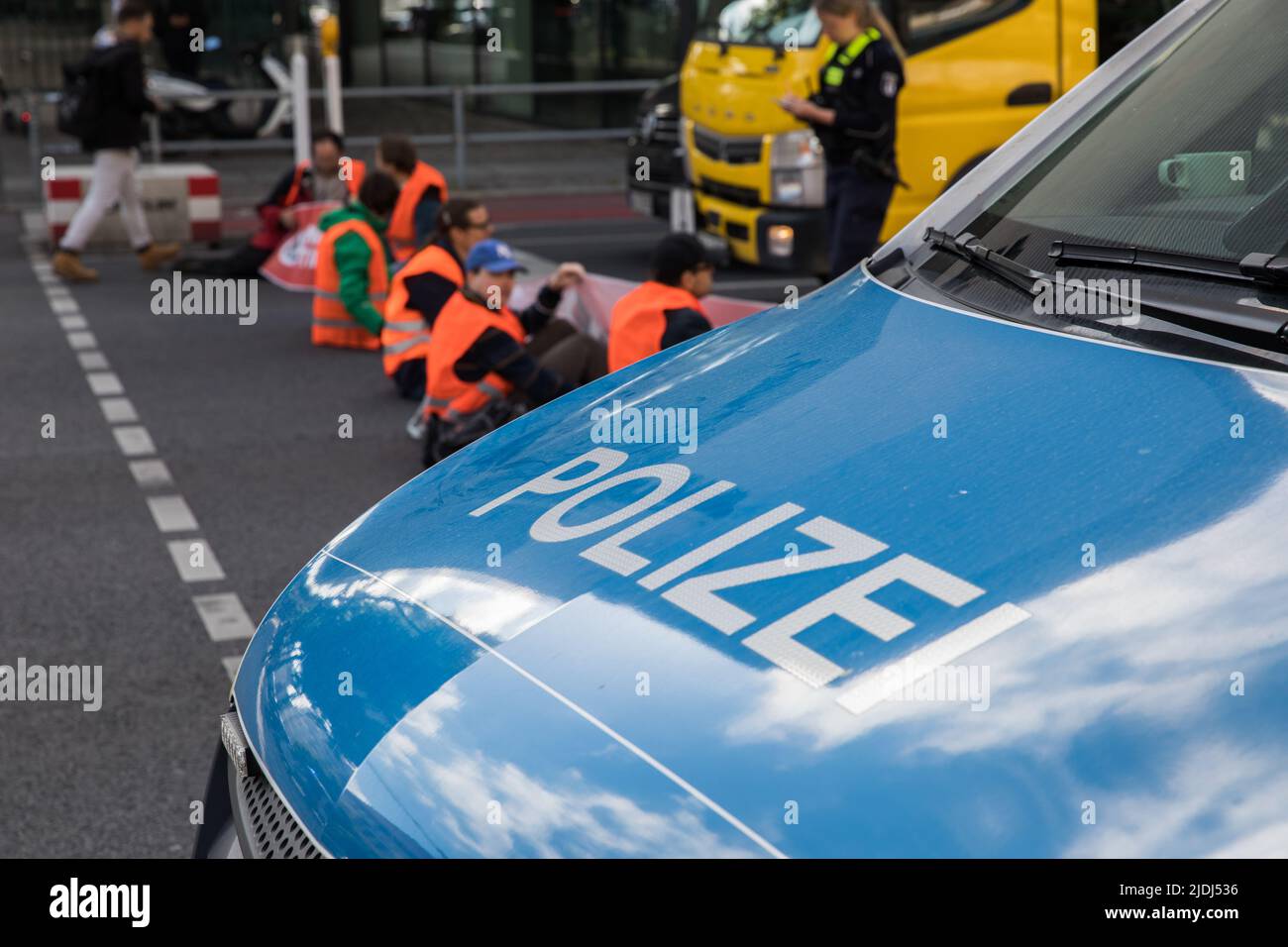 Several climate activists from the Letzte Generation, Last Generation ...