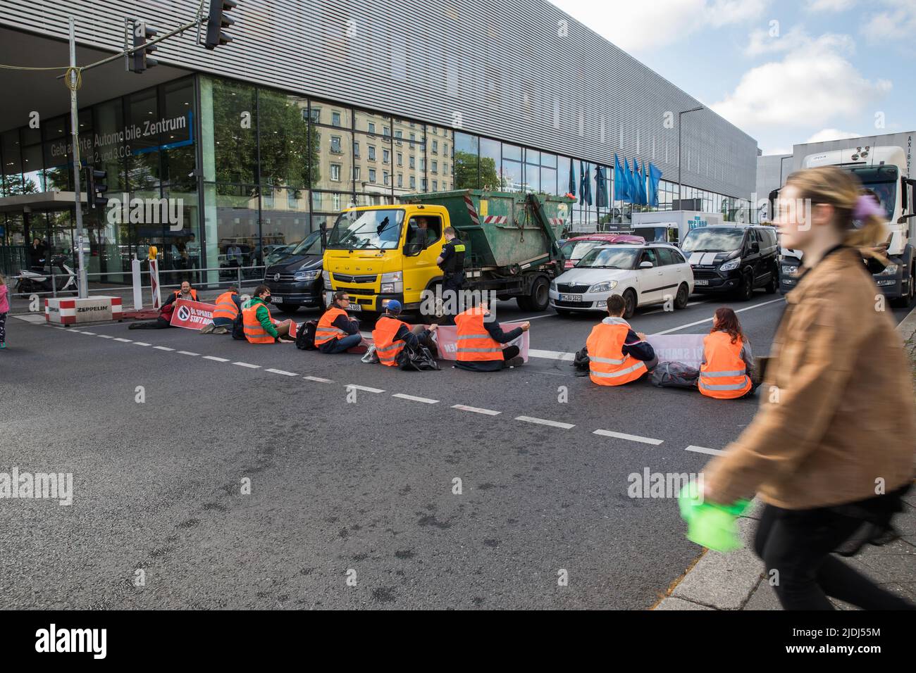Several climate activists from the Letzte Generation, Last Generation ...