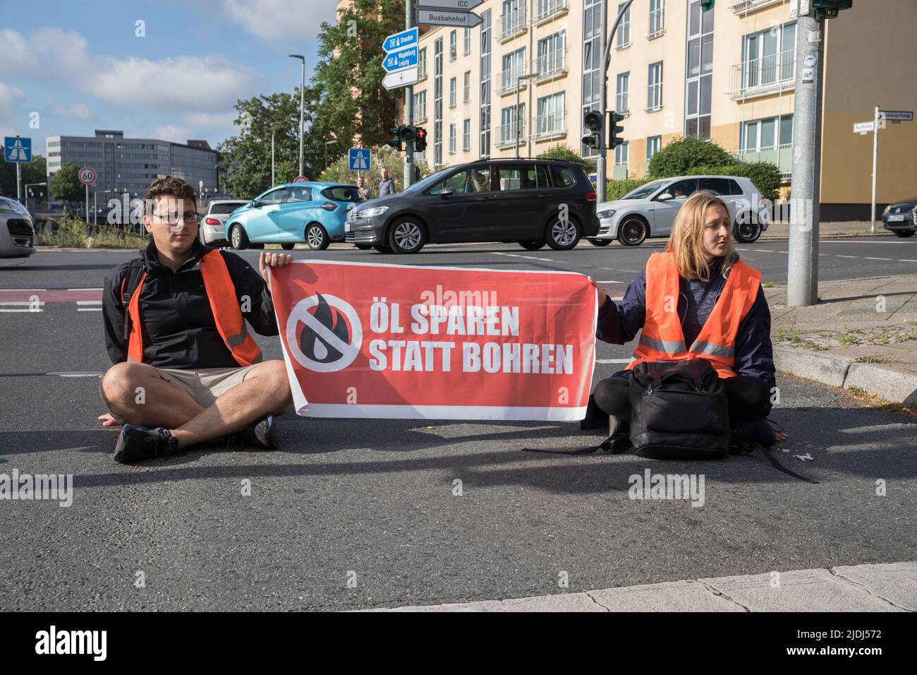 Several climate activists from the Letzte Generation, Last Generation ...