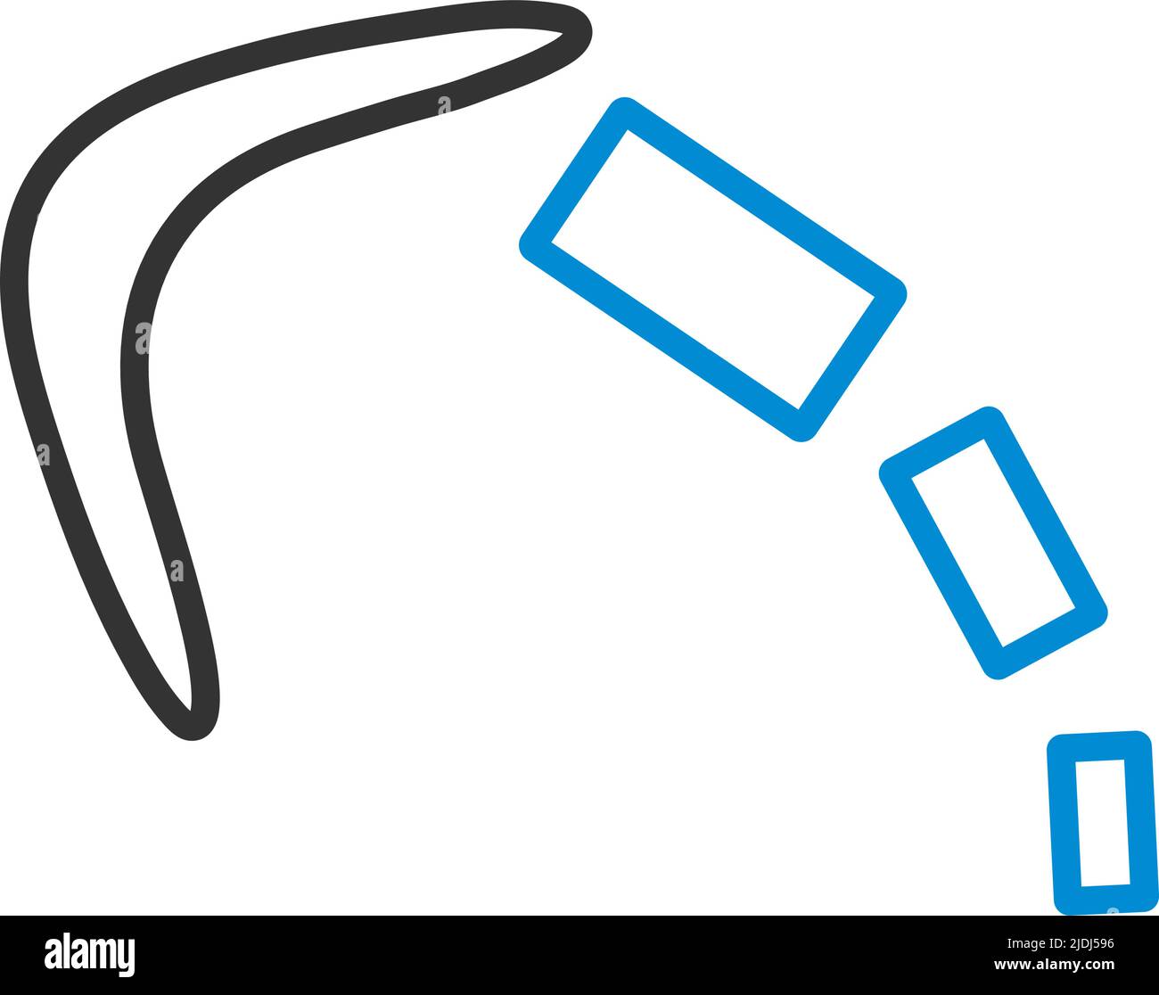 Cashback Boomerang Icon. Editable Bold Outline With Color Fill Design ...