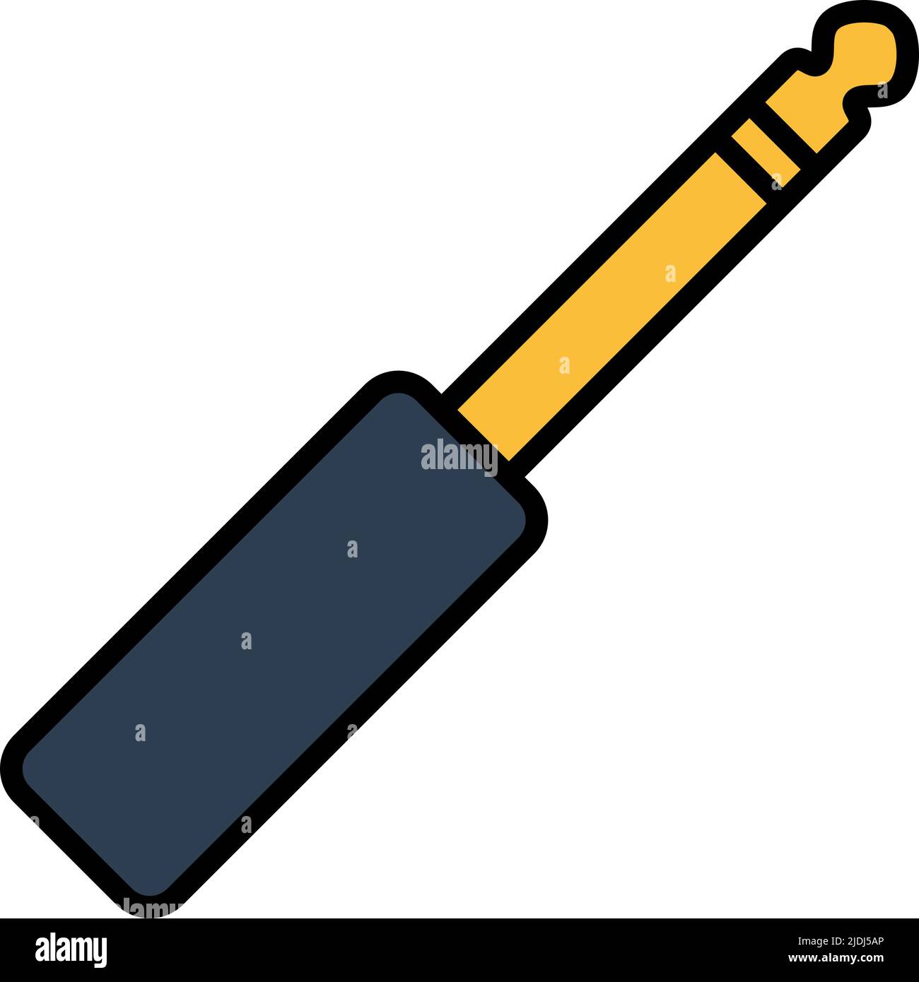 Music Jack Plug-in Icon. Editable Bold Outline With Color Fill Design ...