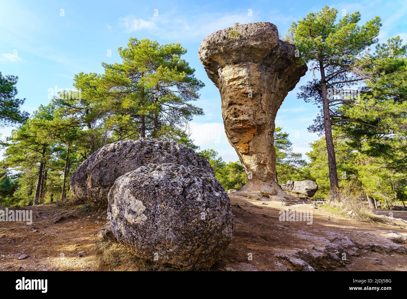 Incredible rock formation of the enchanted city, natural park of Cuenca ...