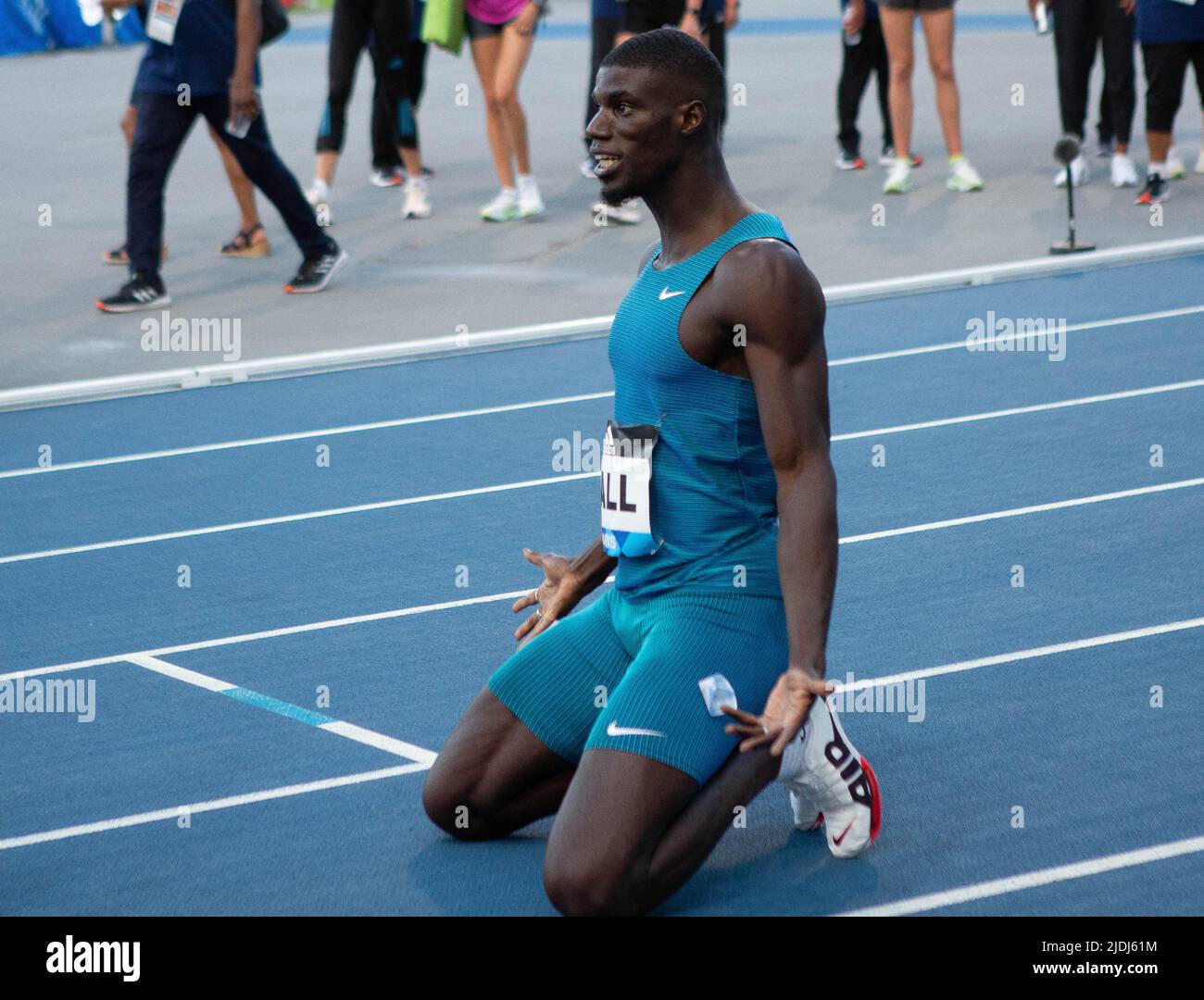 Mouhamadou Fall of France 200 M Men during the Wanda Diamond League ...