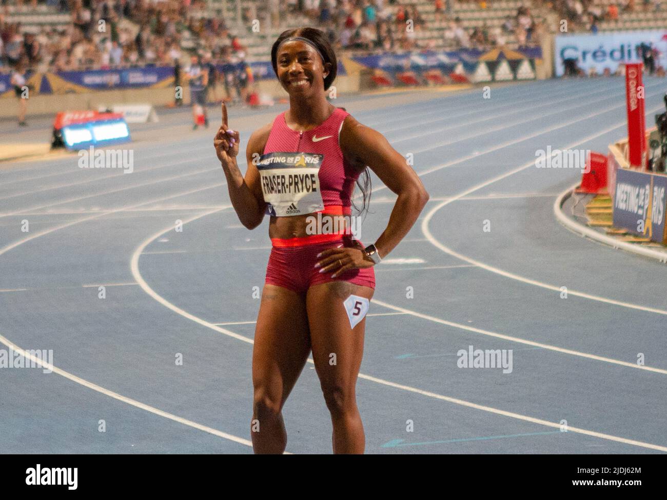 Shelly-Ann Fraser-Price of Jamaique 100 M Women during the Wanda ...