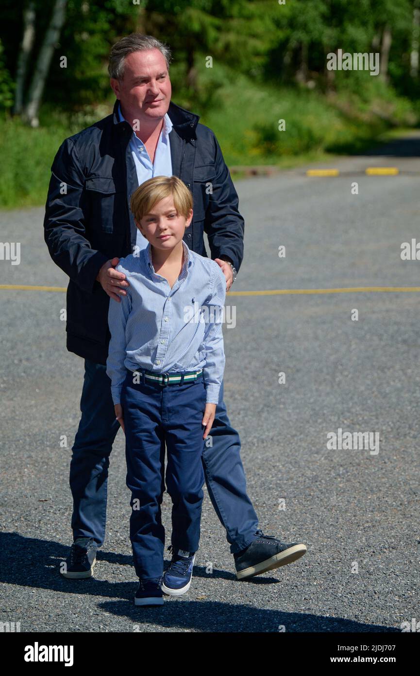 Prince Nicolas, Duke of Ångermanland, and his parents. Princess ...