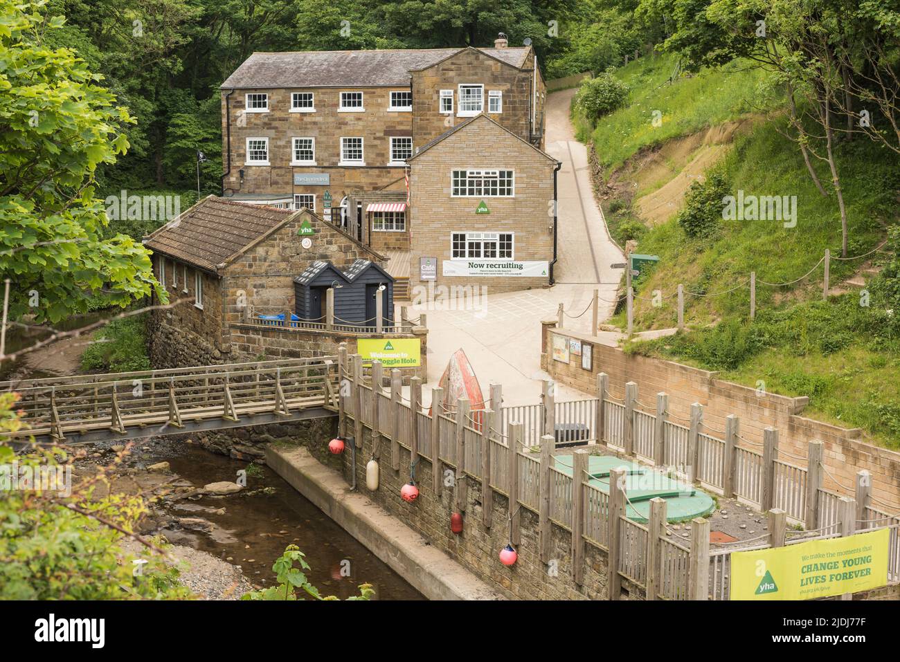 Youth Hostel at Boggie Hole, Robbin Hood's Bay, North Yorkshire coast ...