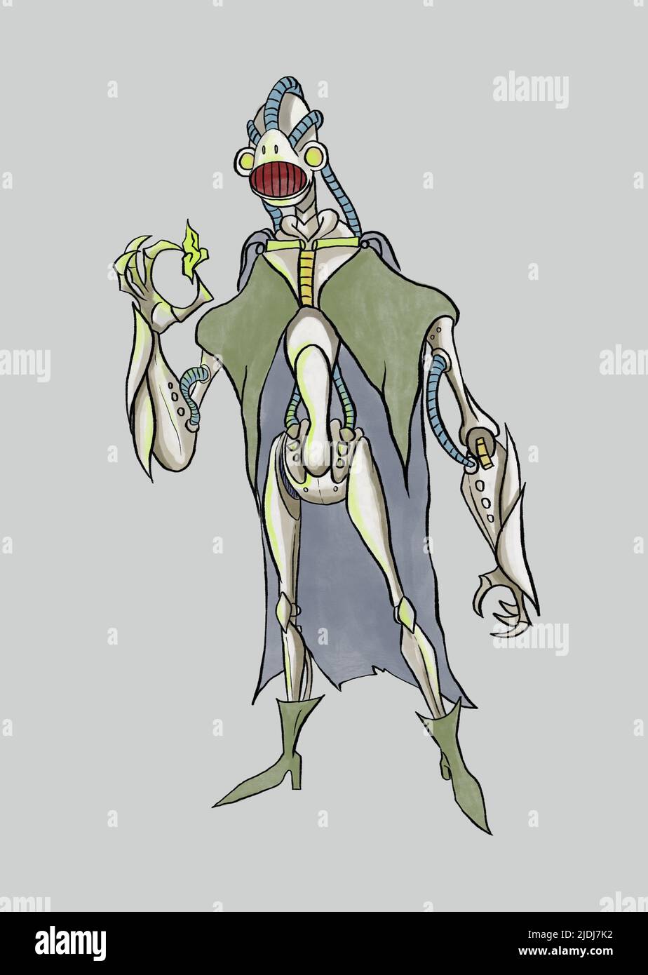 alien character illustration Stock Photo - Alamy