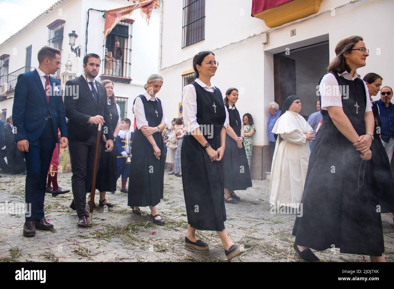 Carmona, Spain - June 19, 2022 Corpus Christi of Carmona, religious ...