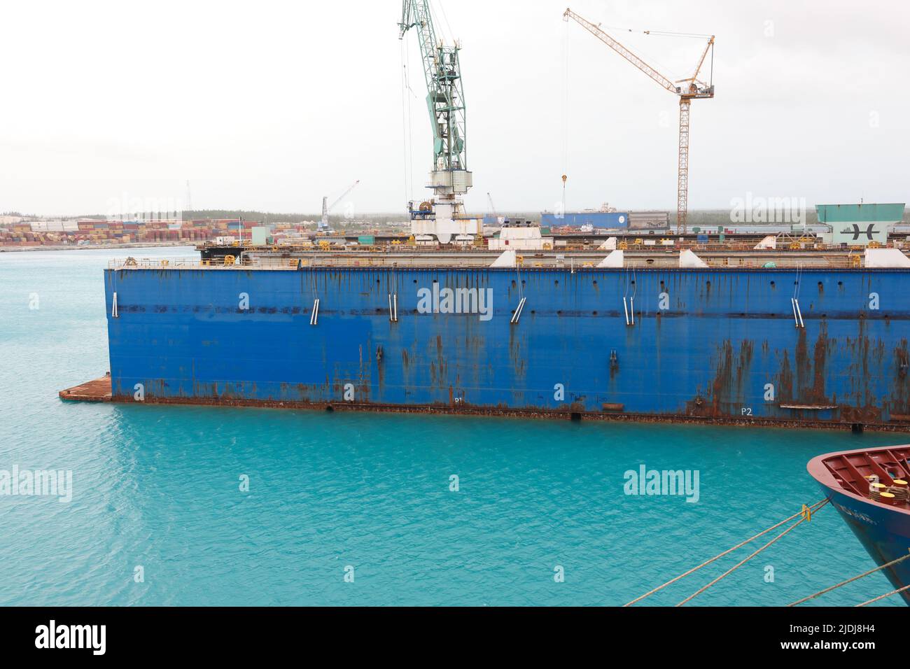 dry dock shipyard at the port of Freeport Stock Photo - Alamy