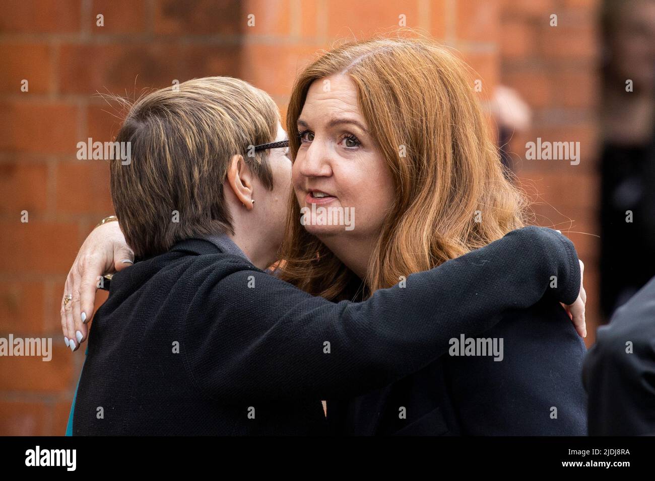 Jayne Brady (right), Head of the Northern Ireland Civil Service outside ...