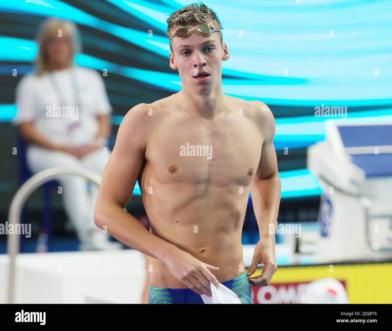 Rome, Hungary: June 21, 2022, Leon Marchand of France, Heats (5) 200 M ...