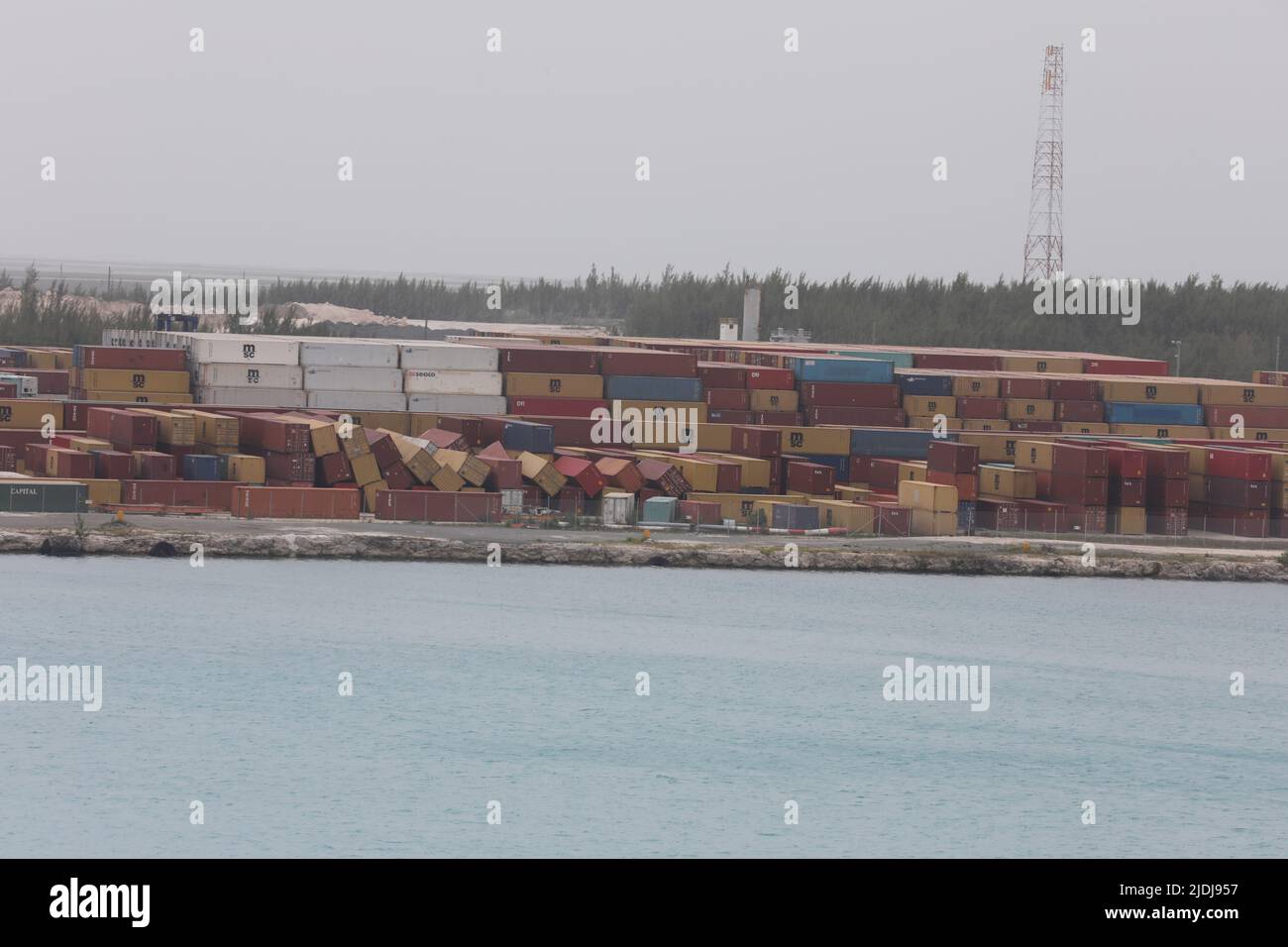 Shipping containers stacked ready hi-res stock photography and images ...