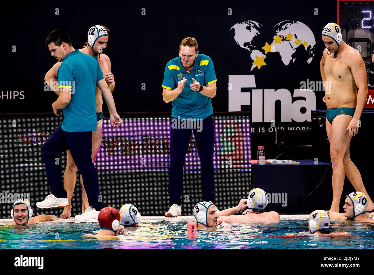 SZEGED, HUNGARY - JUNE 21: Head Coach Tim Hamill of Australia, Blake ...