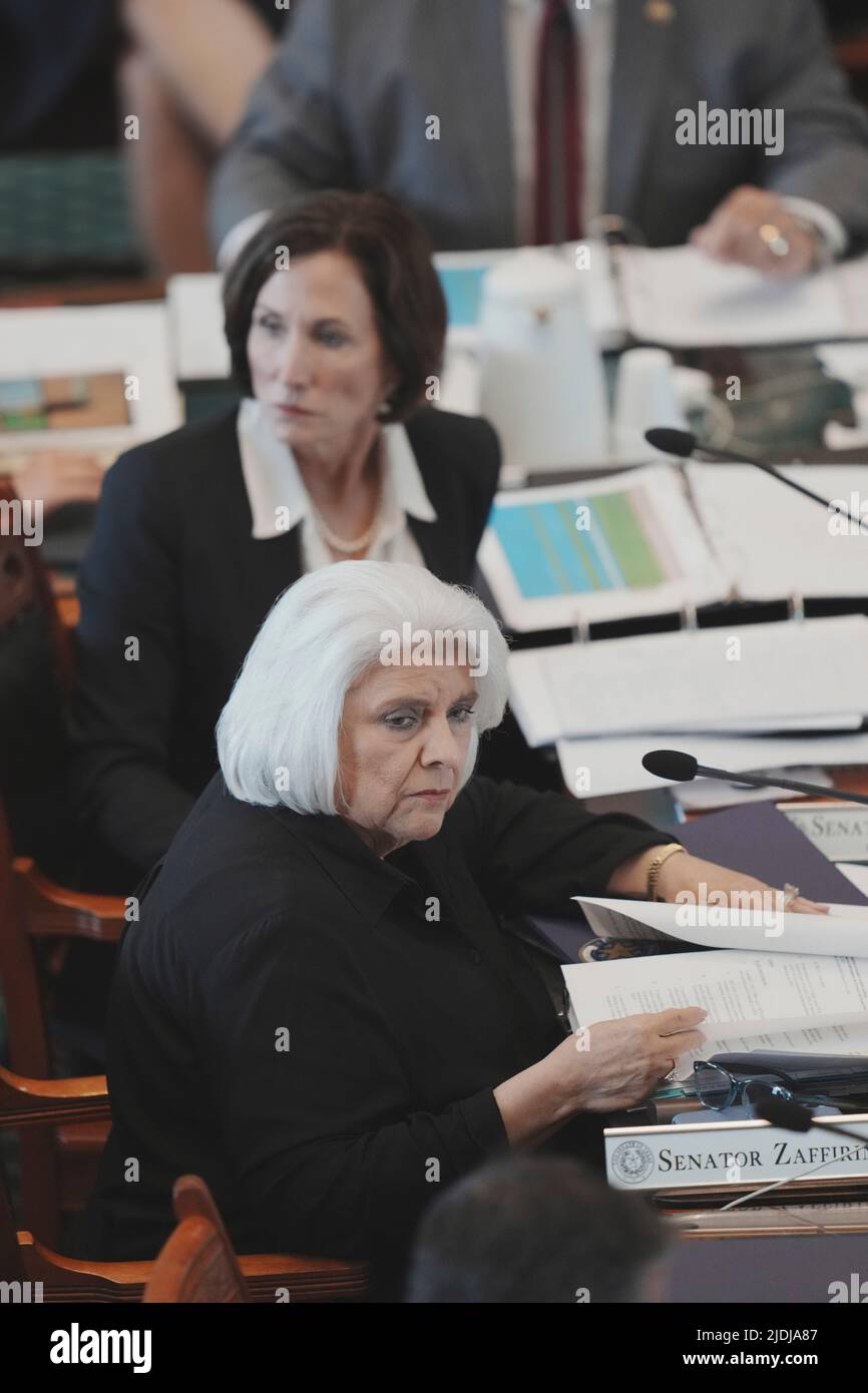 Austin, TX, USA. 21st June, 2022. State Sen. JUDITH ZAFFIRINI of Laredo ...