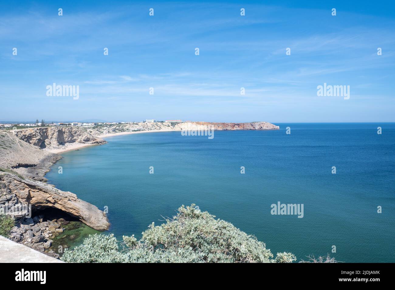 Coast of Sagres in the Algarve from the Sagres Fortress, Portgual Stock ...