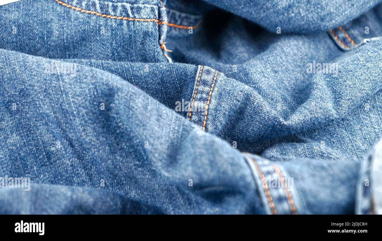 Rugged jeans texture, wrinkled jeans, fabric textured background, cloth ...