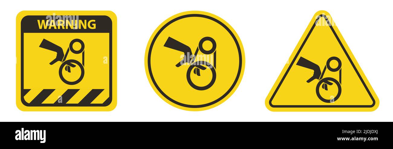 Hand Entanglement Belt Drive Symbol Sign, Vector Illustration, Isolate ...