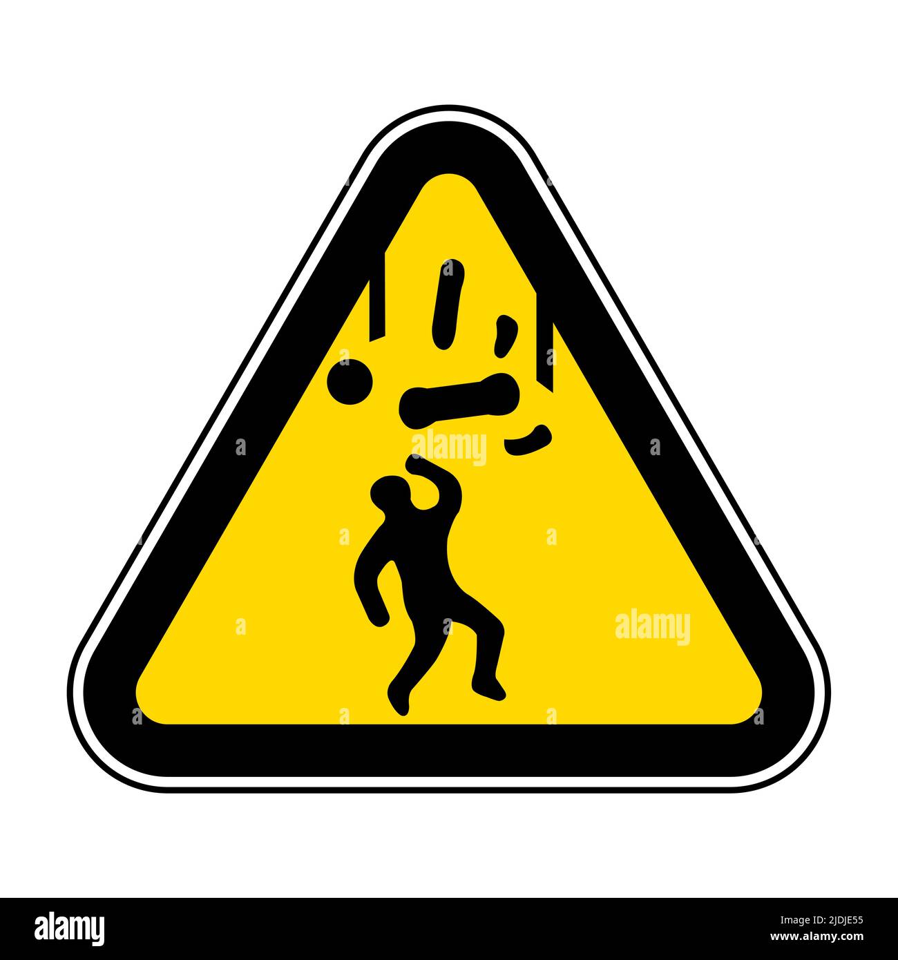 Beware Falling Objects Symbol Isolate On White Background,Vector ...