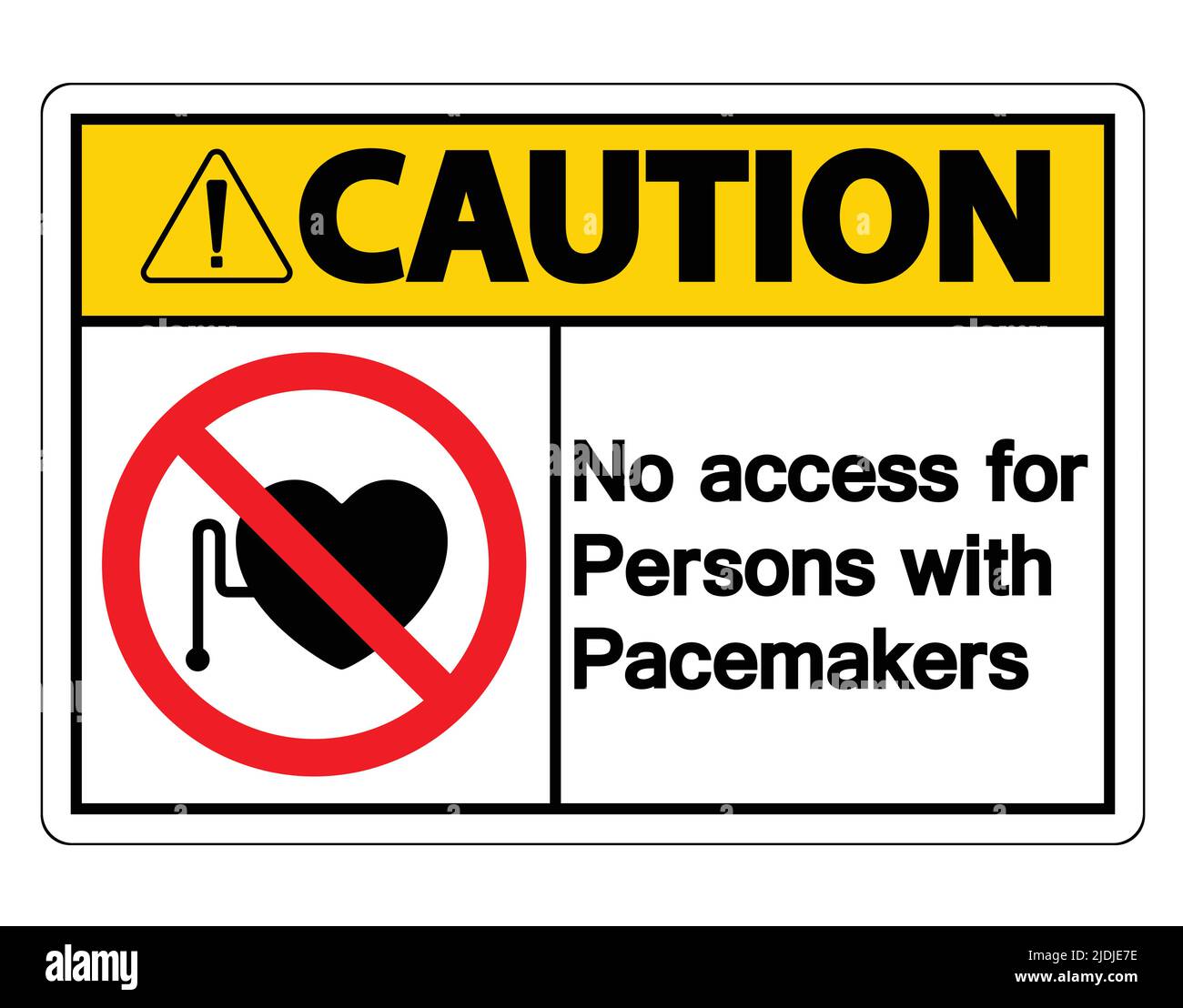 No Access For Persons With Pacemaker Symbol Sign On White Background ...