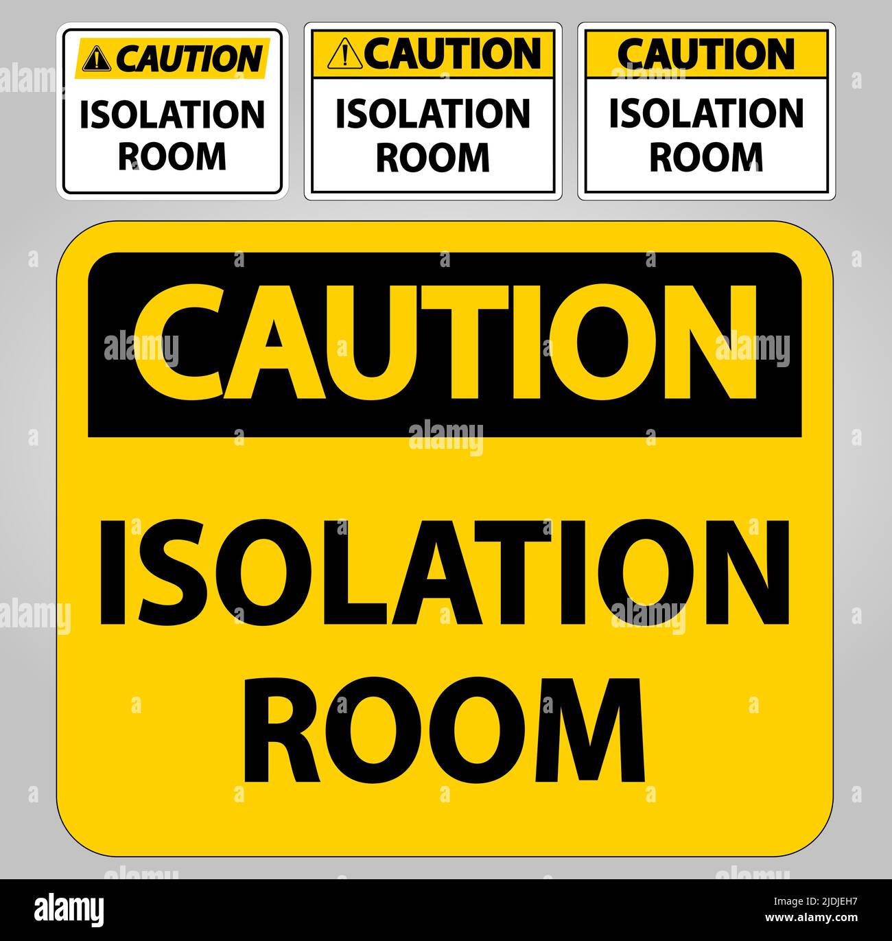 Caution Isolation room Sign Isolate On White Background,Vector ...