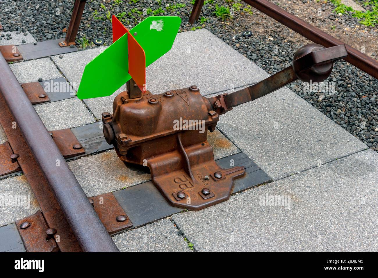 Railroad switch, , New York, USA Stock Photo - Alamy