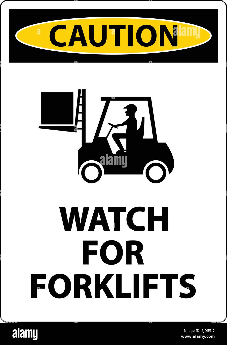 Caution no forklifts sign hi-res stock photography and images - Alamy