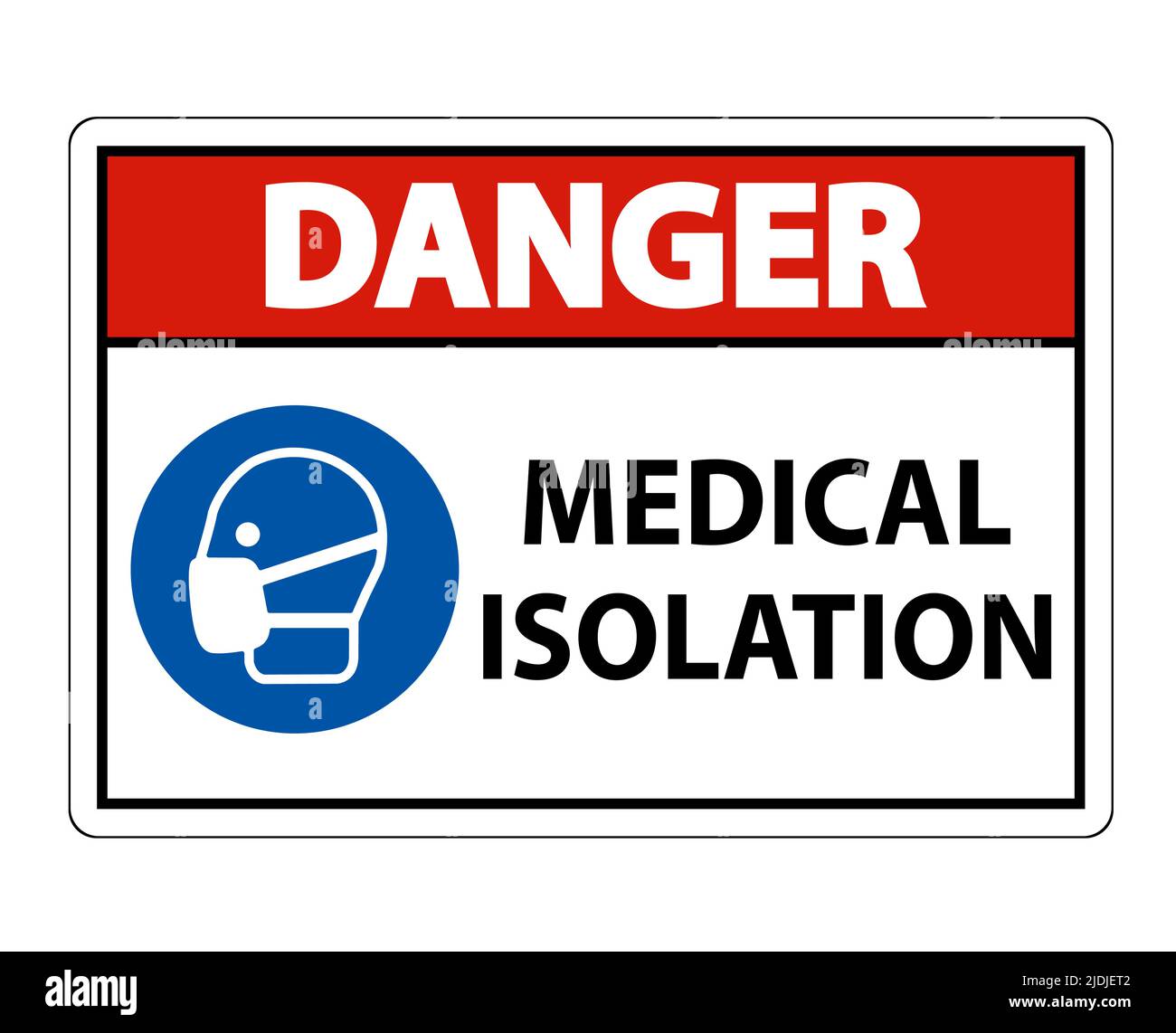 Danger Medical Isolation Sign Isolate On White Background,Vector ...