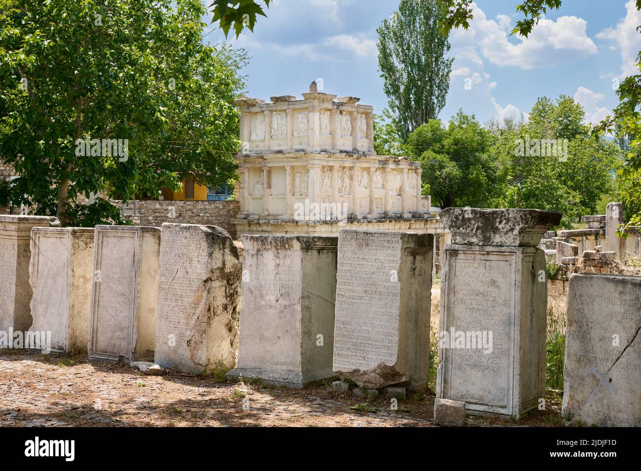 Reliefs of Sebasteion inside museum of Aphrodisias Ancient City, Hall ...