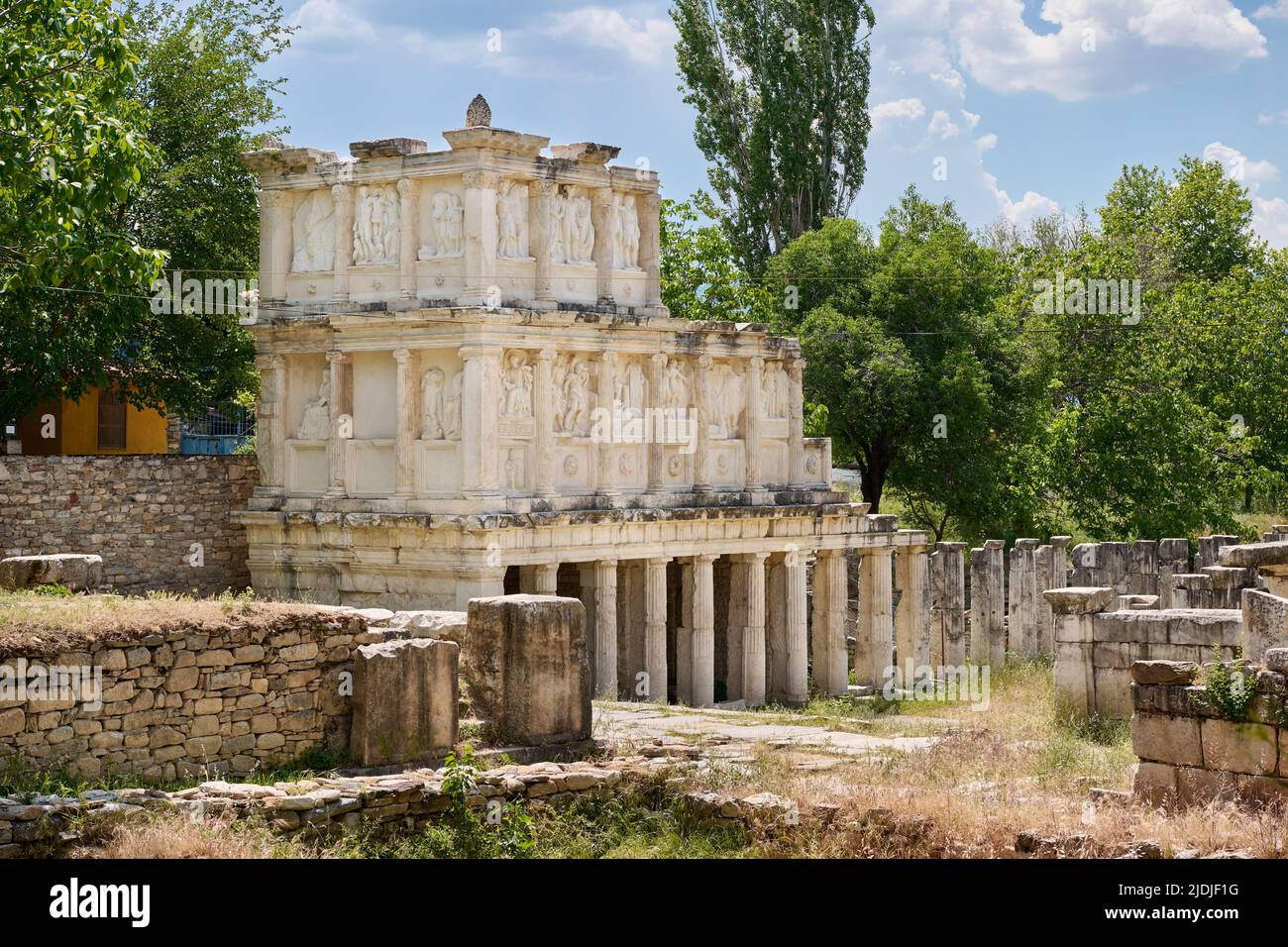 Reliefs of Sebasteion inside museum of Aphrodisias Ancient City, Hall ...