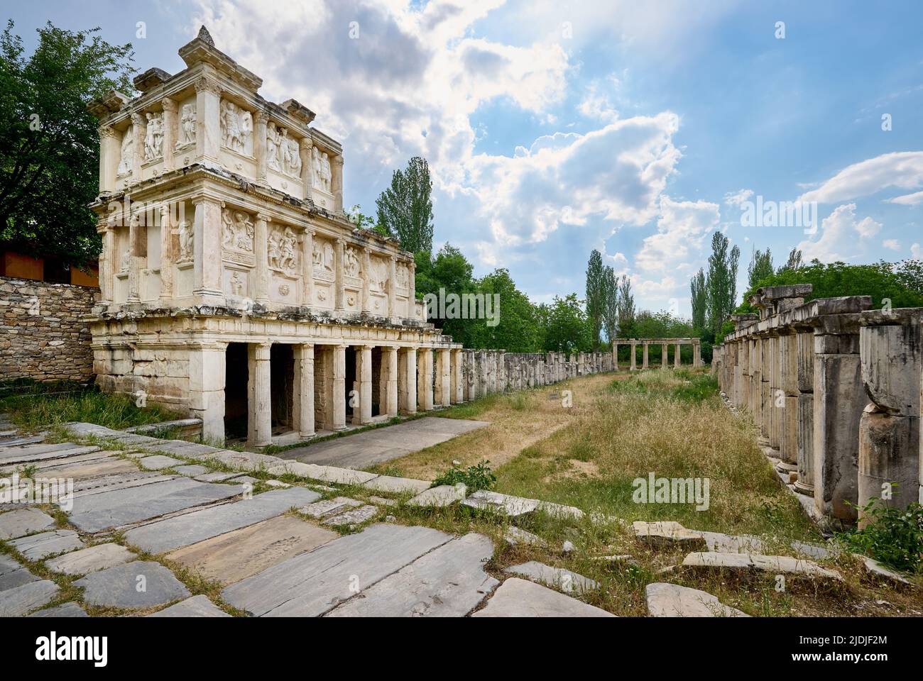 Reliefs of Sebasteion inside museum of Aphrodisias Ancient City, Hall ...