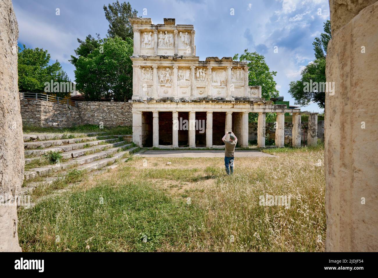 Reliefs of Sebasteion inside museum of Aphrodisias Ancient City, Hall ...