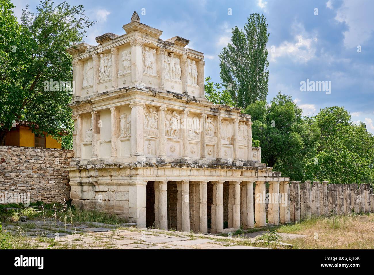 Reliefs of Sebasteion inside museum of Aphrodisias Ancient City, Hall ...