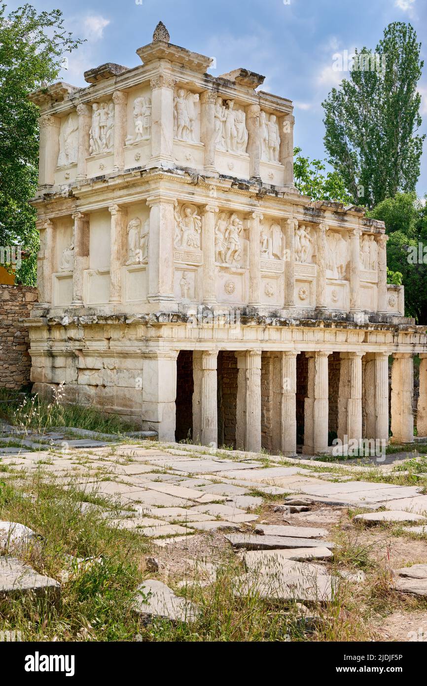 Reliefs of Sebasteion inside museum of Aphrodisias Ancient City, Hall ...