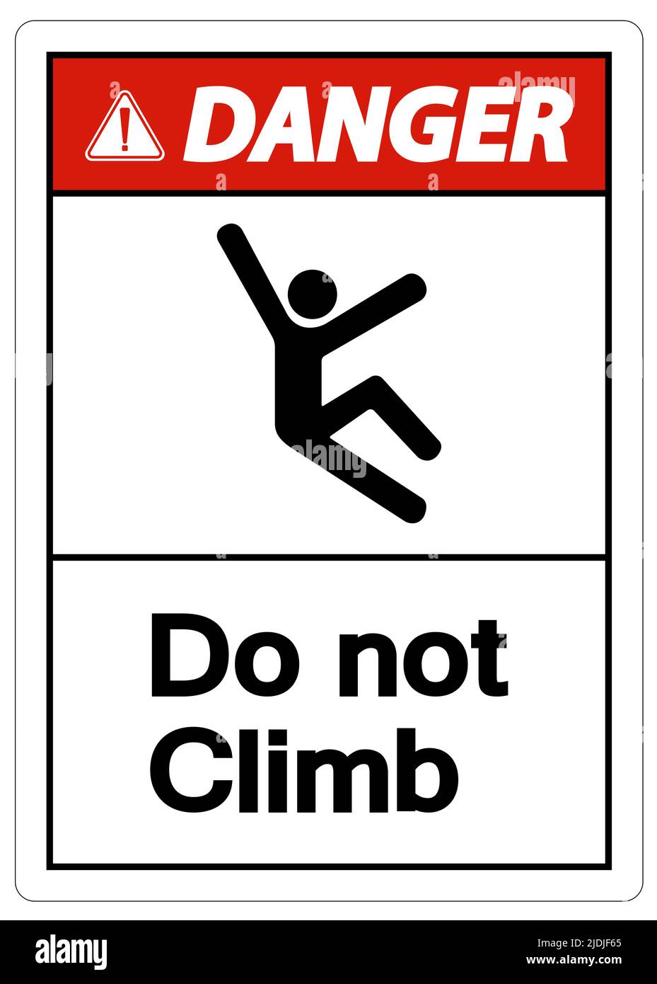 Danger Do Not Climb Symbol Sign on White Background Stock Vector Image ...