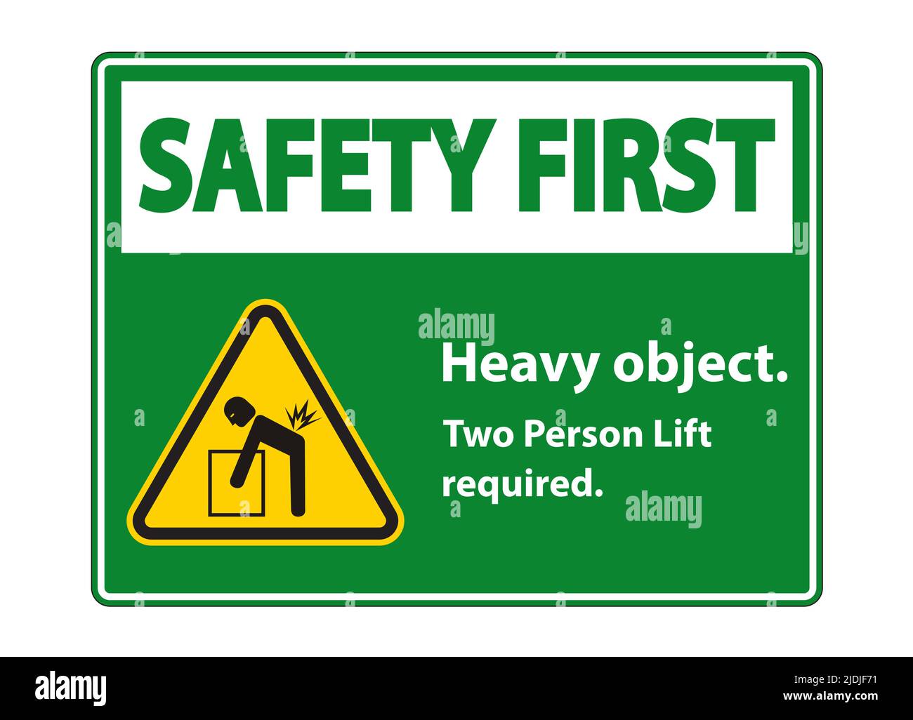 Heavy Object,Two Person Lift Required Sign Isolate On White Background ...