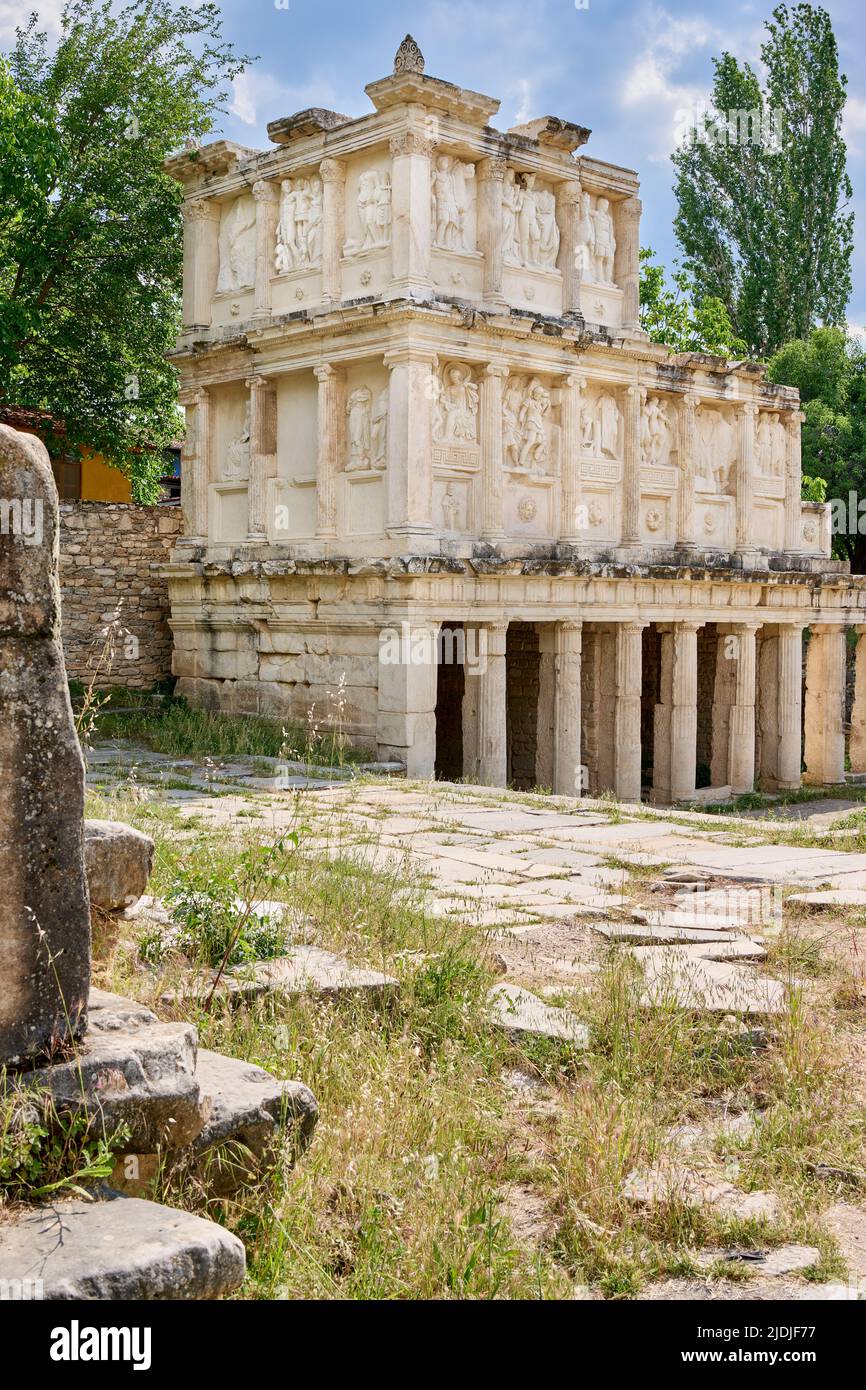 Reliefs of Sebasteion inside museum of Aphrodisias Ancient City, Hall ...