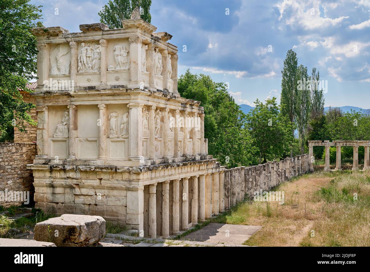 Reliefs of Sebasteion inside museum of Aphrodisias Ancient City, Hall ...