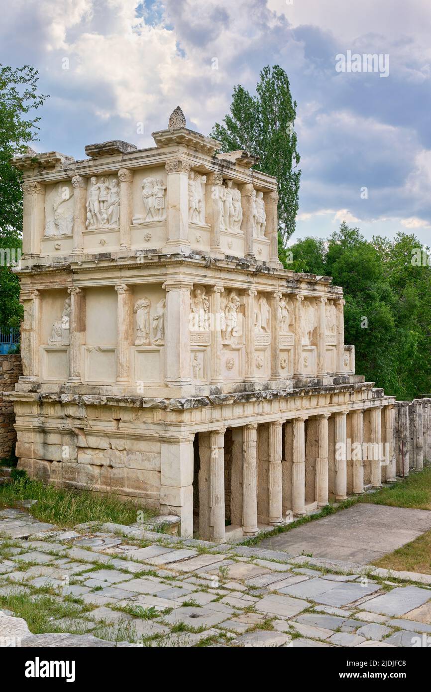 Reliefs of Sebasteion inside museum of Aphrodisias Ancient City, Hall ...