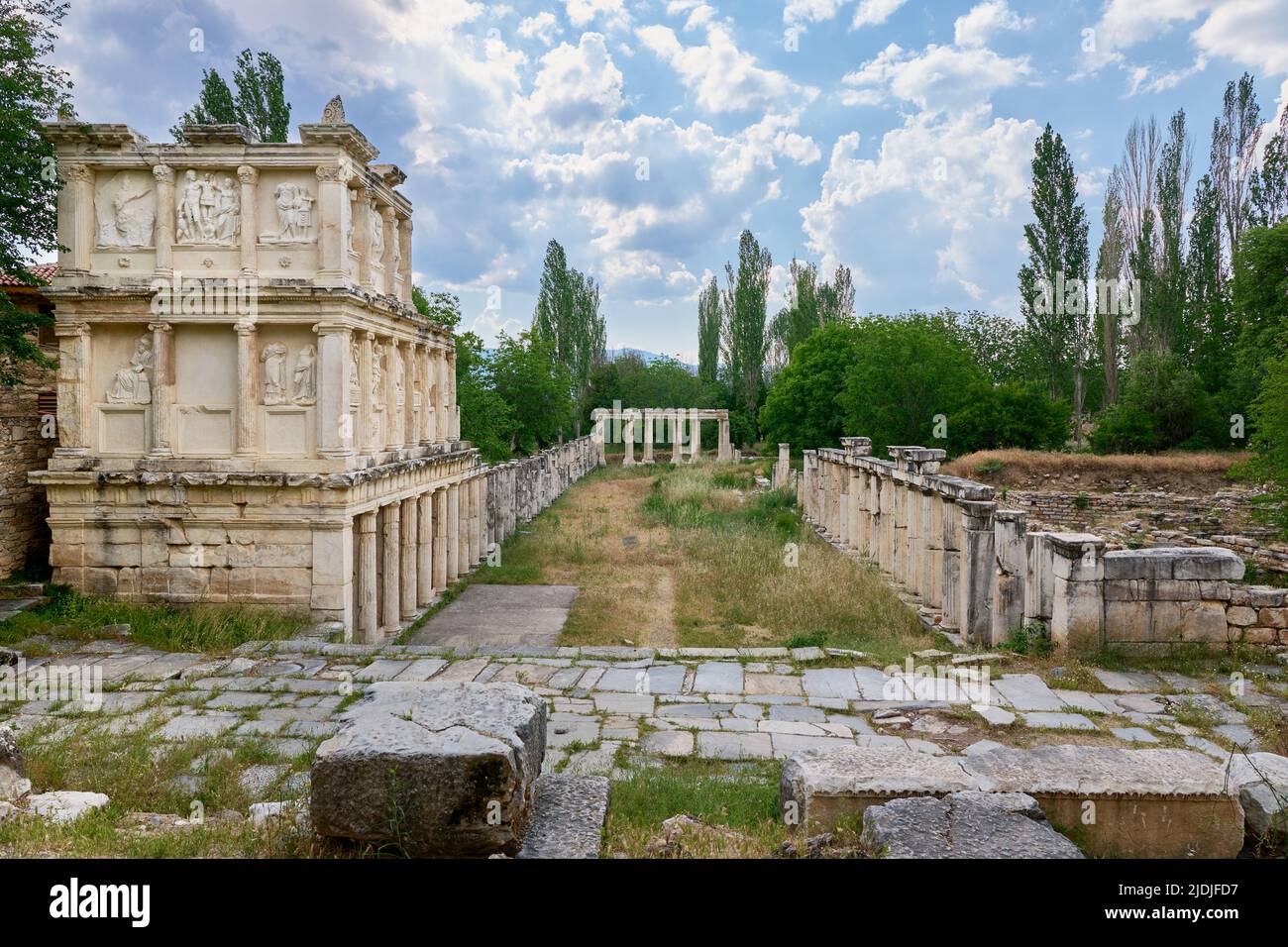Reliefs of Sebasteion inside museum of Aphrodisias Ancient City, Hall ...