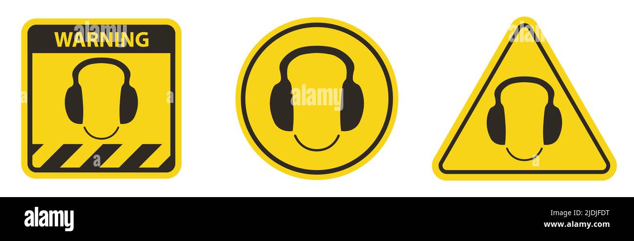 Symbol wear ear protection Sign Isolate On White Background,Vector ...