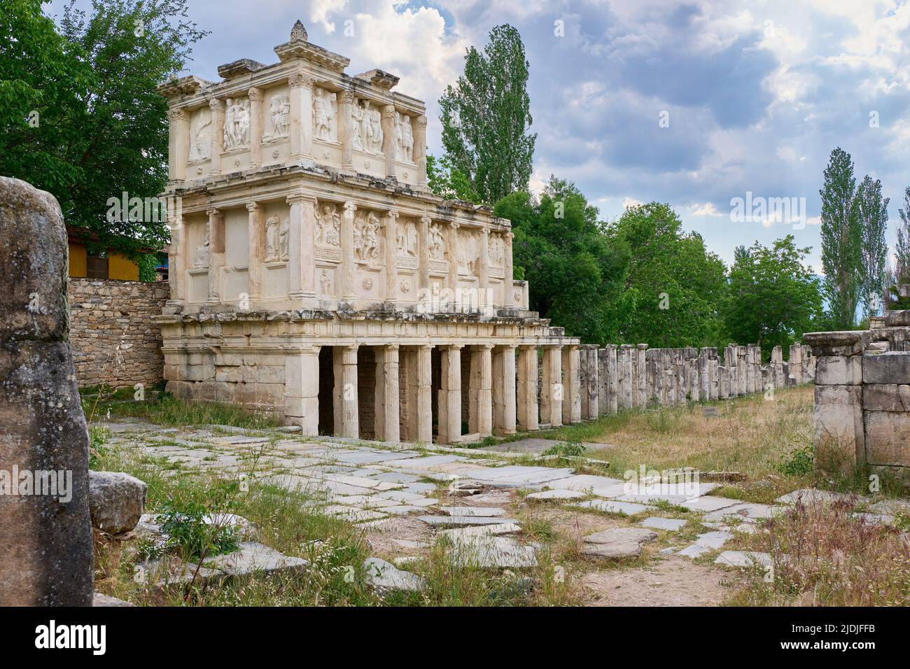Reliefs of Sebasteion inside museum of Aphrodisias Ancient City, Hall ...