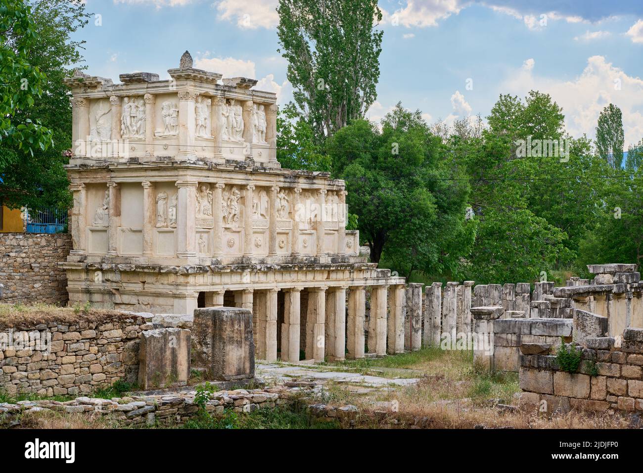 Reliefs of Sebasteion inside museum of Aphrodisias Ancient City, Hall ...
